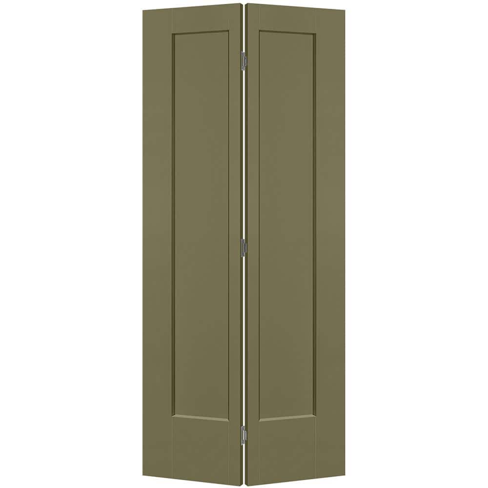 Masonite 36 in. x 80 in. 1-Panel Lincoln Park Hollow Core Truly Olive ...