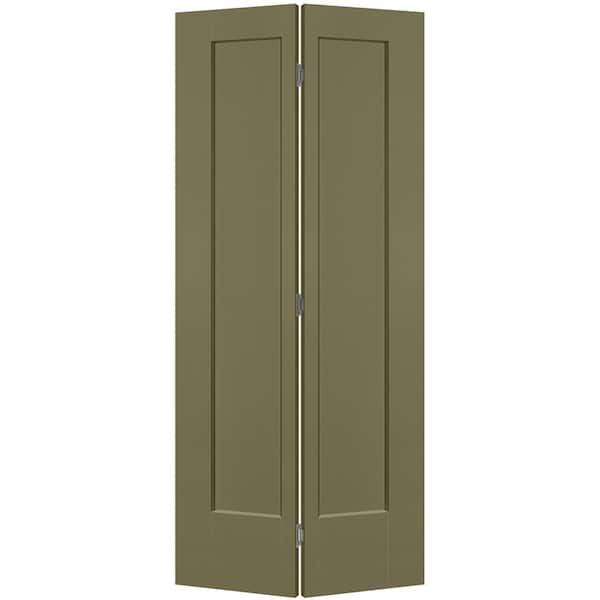 Masonite 36 in. x 80 in. 1-Panel Lincoln Park Hollow Core Truly Olive ...