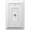 AMERELLE Savannah 1 Gang Coax Wood Wall Plate - White 4040CXDW - The ...