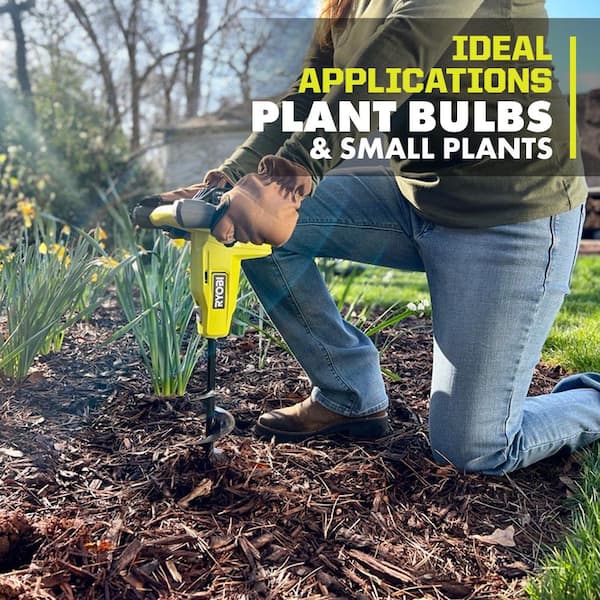 RYOBI ONE+ 18V Cordless Earth Auger with 3 in. Bit (Tool Only ...