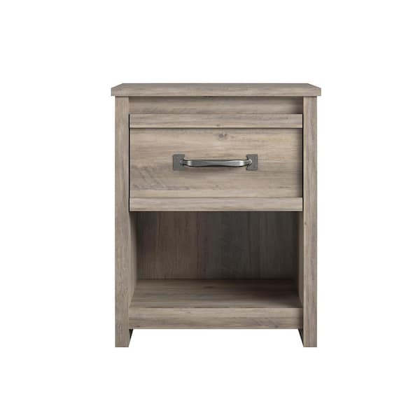 Ameriwood Amherst Gray Oak Nightstand HD84691 - The Home Depot
