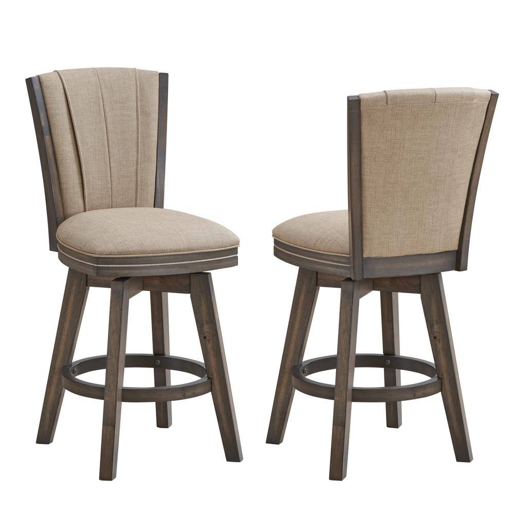 Signature Home SignatureHome Seat 24 in. H Grey Finish High Back Wood ...