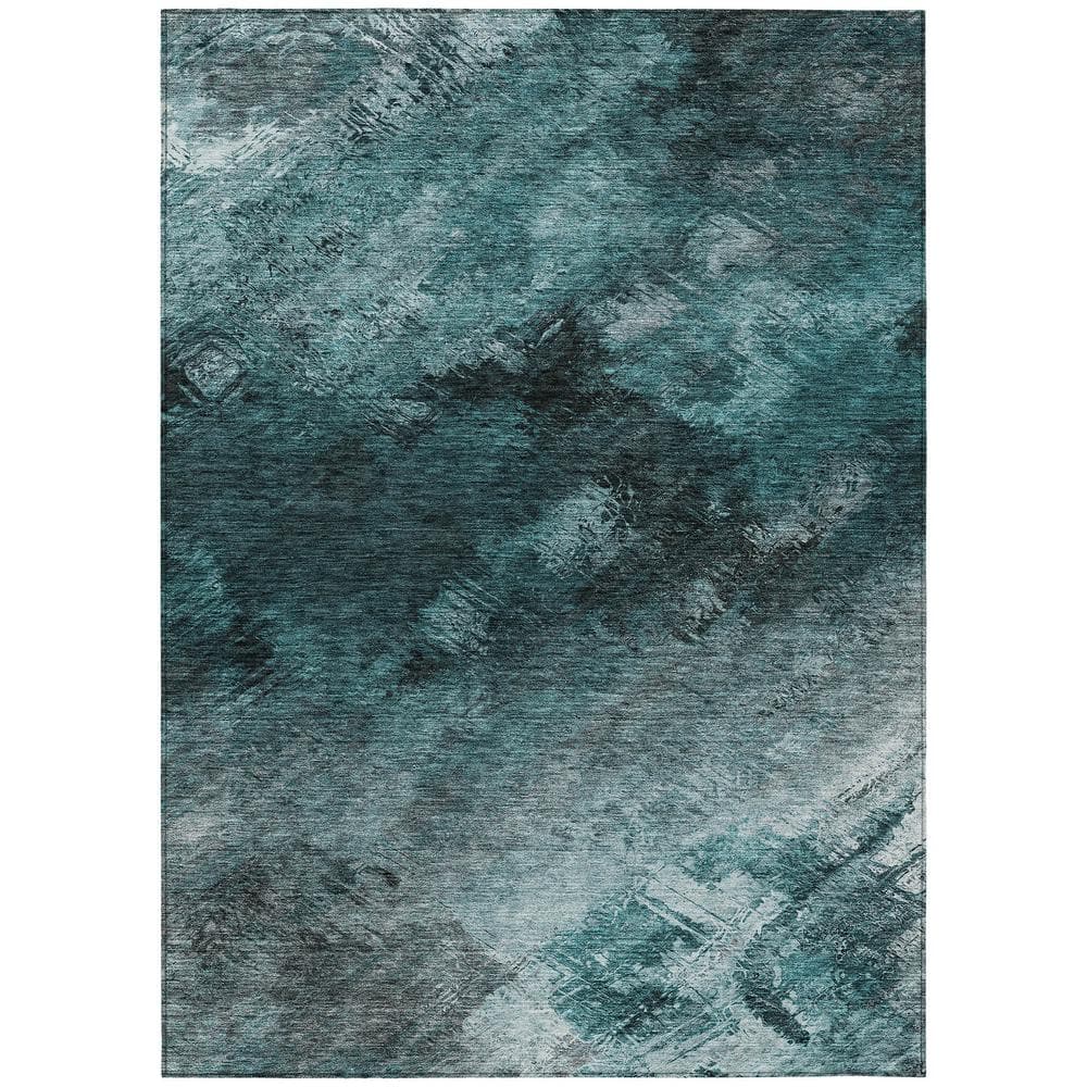 Addison Rugs Chantille ACN590 Teal 8 ft. x 10 ft. Machine Washable ...