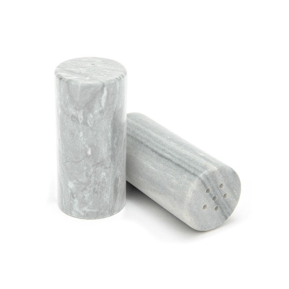 Fox Run Marble Salt and Pepper Shaker, White 48788 - The Home Depot