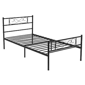 Lusimo Black Twin Platform Bed Frame with Storage Space SKUH62003 - The ...