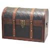 Vintiquewise Decorative Brown storage Trunk with Lockable Latch ...