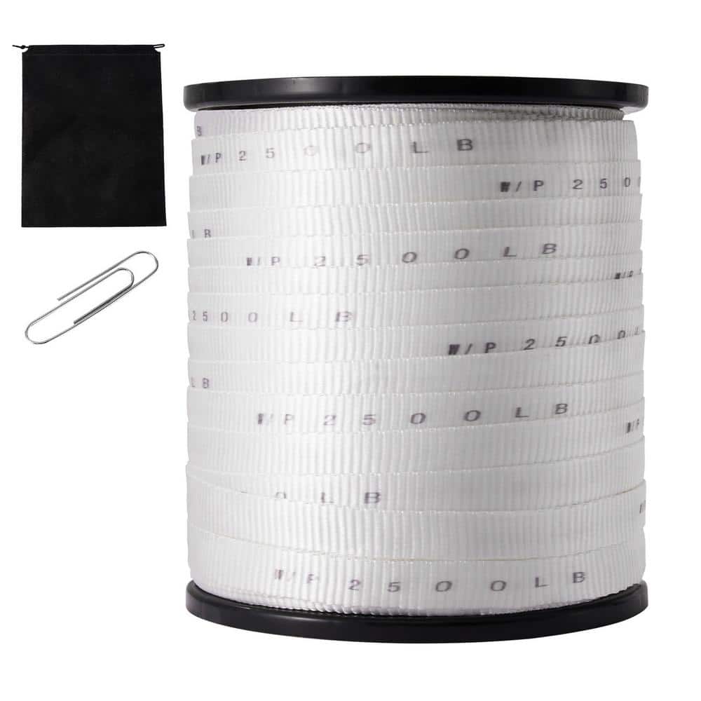 SVOPES Polyester Pull Tape, 3/4 in. x 528 ft. Flat Rope, 2500 lbs. Capacity, for Packaging ...