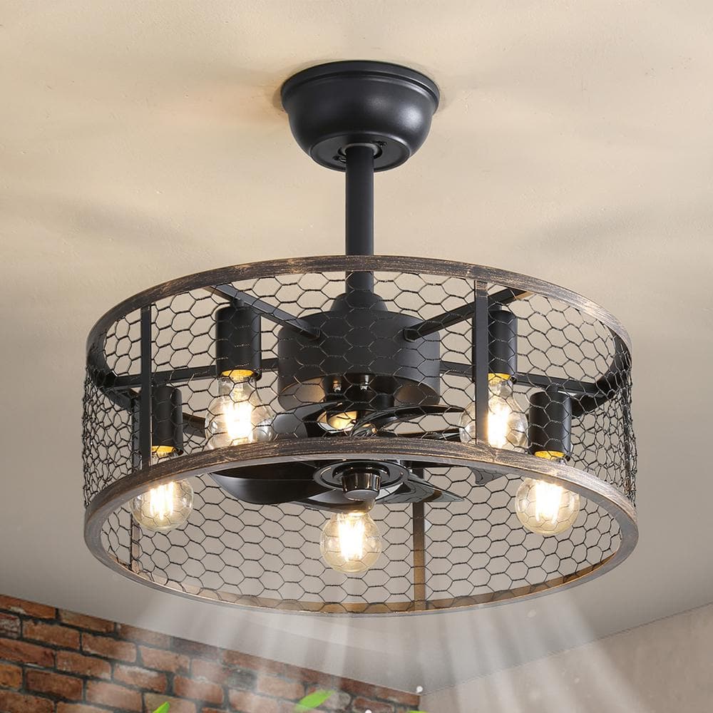 Staykiwi 20 in. Indoor Black Classic Ceiling Fan with Integrated LED ...