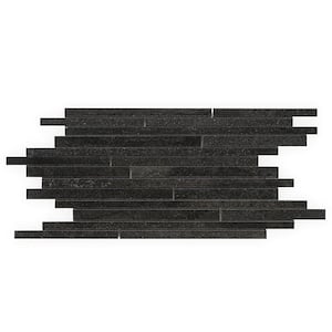 Ivy Hill Tile Dominion Charcoal Black 4 in. x 0.35 in. Matte Limestone ...