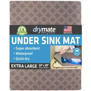 Drymate Premium Tan 24 in. D x 59 in. L Solid Slip Resistant ...