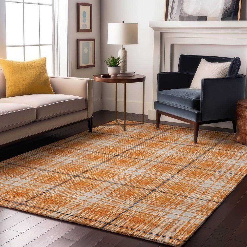 Addison Rugs Mayfield Premium Machine Washable Abstract AMF993 Orange 3 ...