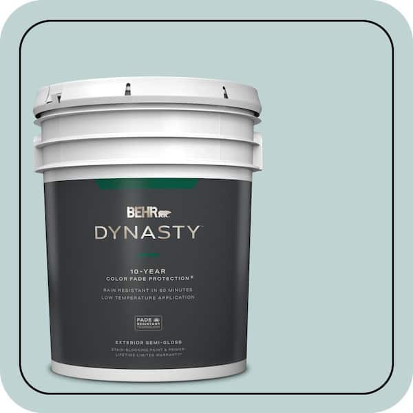 BEHR DYNASTY 5 gal. #500E-3 Rain Washed Semi-Gloss Exterior Stain ...