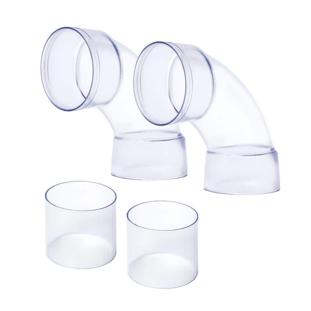 ‎POWERTEC 4 in. ID 90° Elbow with Splice for Dust Collection Systems (4 ...