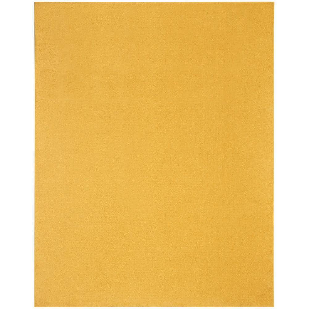 Nourison Essentials 5 ft. x 7 ft. Yellow Solid Contemporary Indoor ...