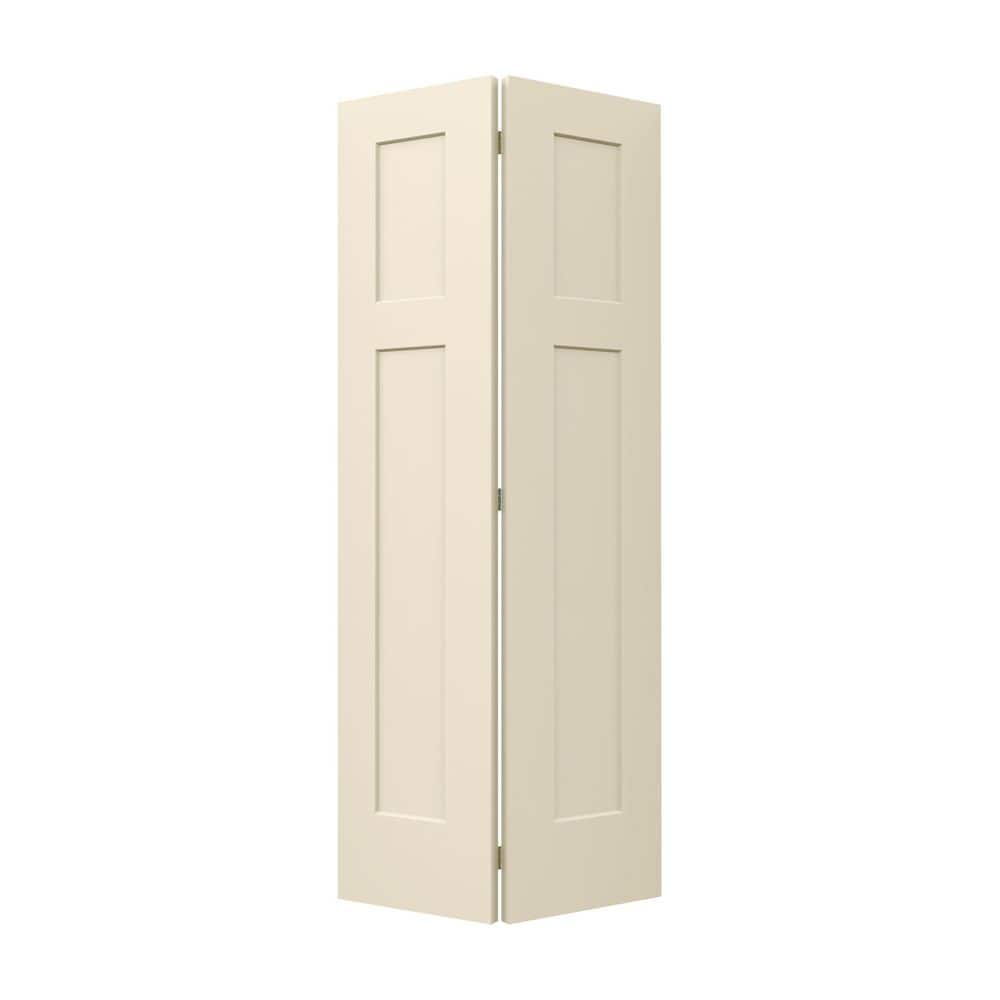 JELD-WEN 36 in. x 80 in. 3 Panel Craftsman Hollow Core Primed Molded ...