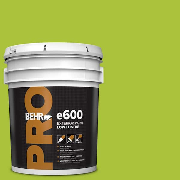 BEHR PRO 5 gal. #S-G-410 Green Crush Low Luster Exterior Paint PR62305 ...