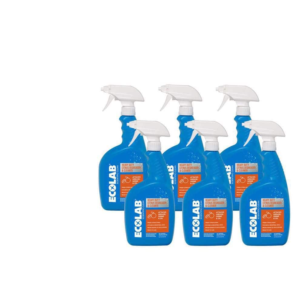 ECOLAB 32 oz. Heavy Duty Citrus Degreaser Concentrate Cleaner, Attacks ...