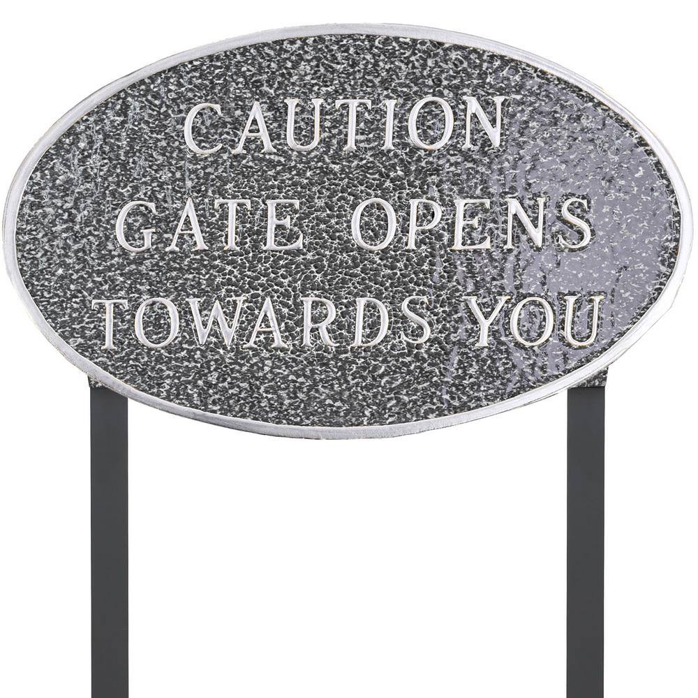 Montague Metal Products 10 in. x 18 in. Large Oval Caution Gate Opens ...