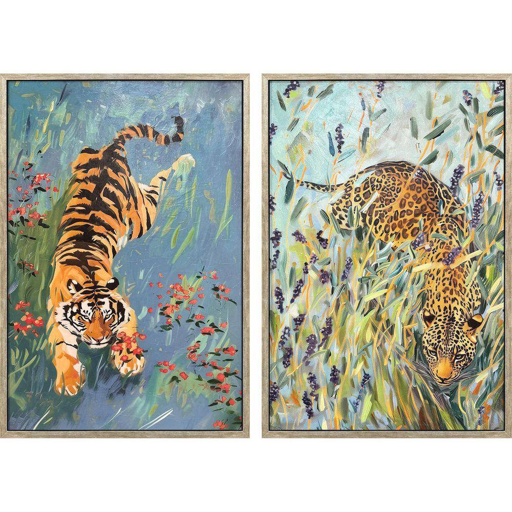Paragon Tsoukanelis 2 Piece Framed Mixed Media Animal Wall Art 28 in. x ...