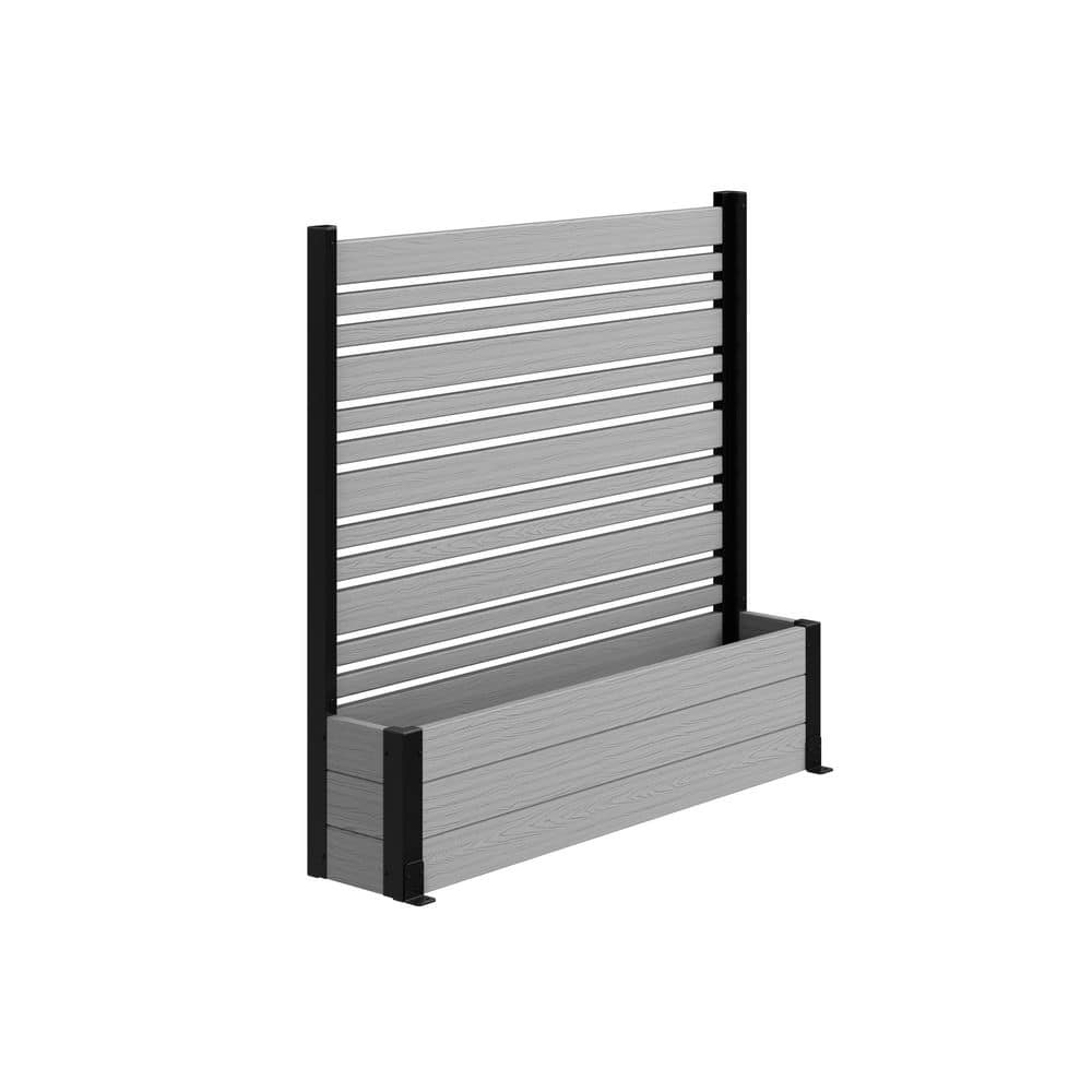 Enclo Privacy Screens Florence 3.7 ft. x 3.8 ft. x 1 ft. Ash ...