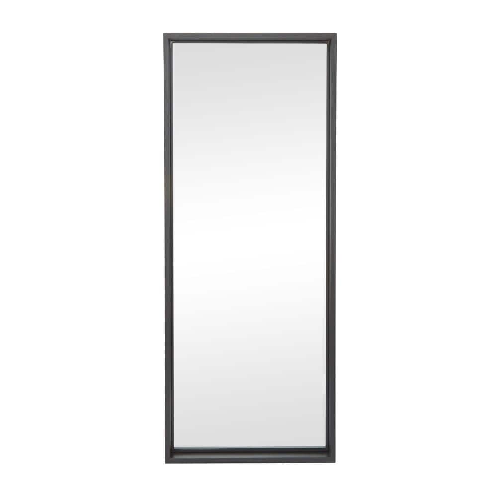 Litton Lane 60 in. x 24 in. Rectangle Framed Black Wall Mirror 041951 ...
