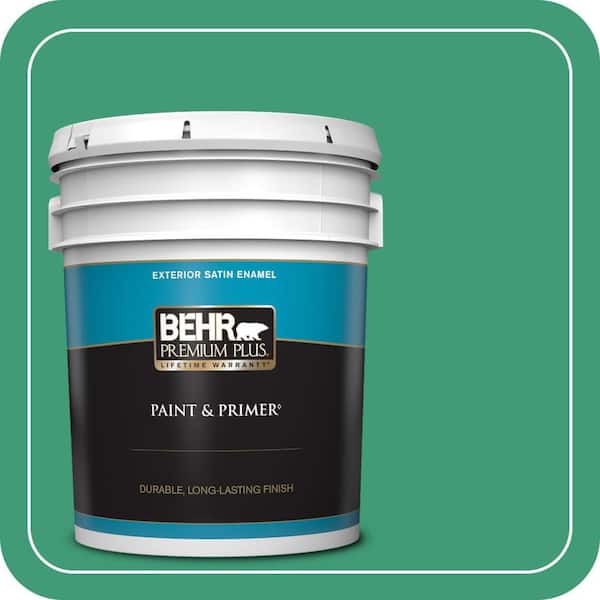 BEHR PREMIUM PLUS 5 gal. #MQ6-42 Dancing Jewel Satin Enamel Exterior ...