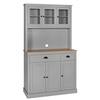 VEIKOUS 71 in. H Grey Kitchen Storage Pantry Storage Cabinet Closet ...