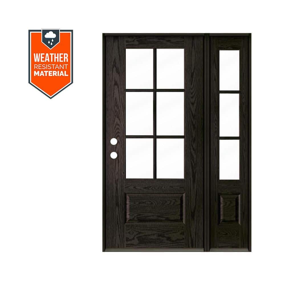 Krosswood Doors Farmhouse 50 in. x 79 in. 6-Lite Right-Hand/Inswing ...