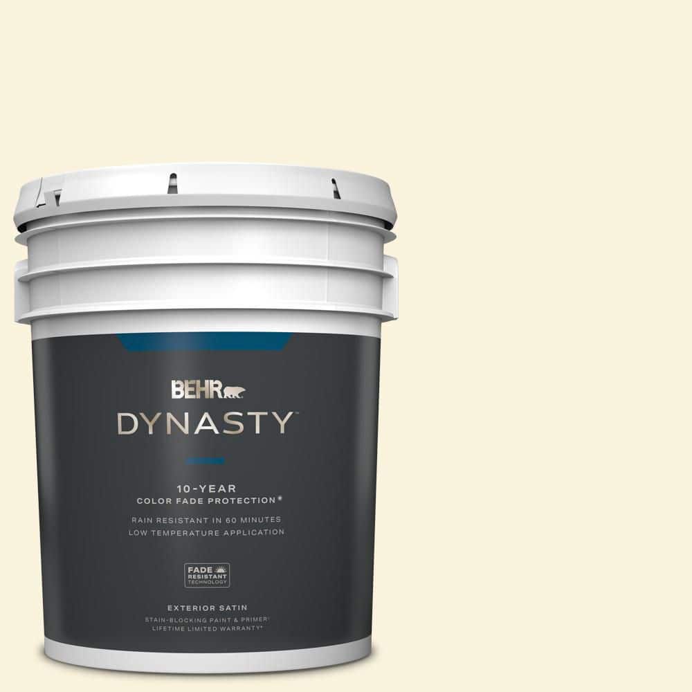BEHR DYNASTY 5 gal. #350A-1 Ruffled Clam Satin Enamel Exterior Stain ...