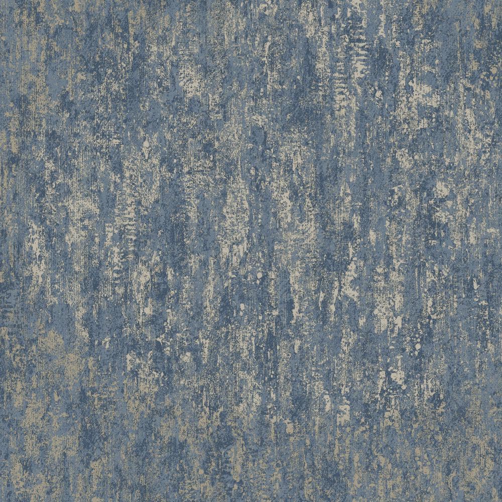 HOLDEN Industrial Texture Navy Metallic Non-Pasted Wallpaper (Covers 56 ...