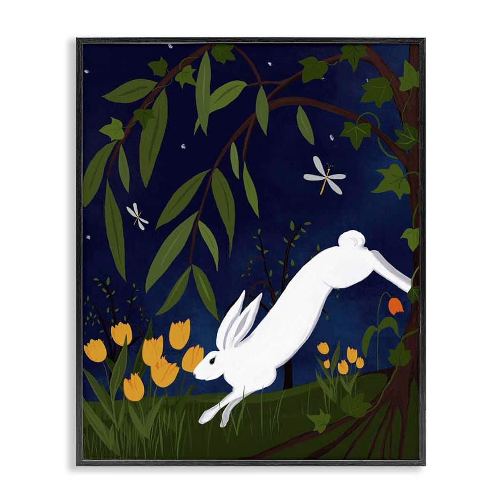 Stupell Industries Hare in Night Forest by Michelle Ingari Designs ...