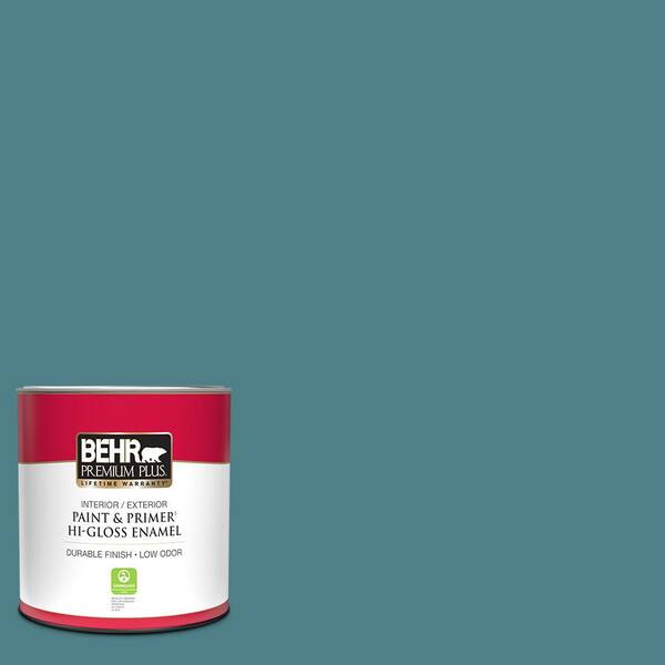 Reviews for BEHR PREMIUM PLUS 1 qt. #ICC-75 Tapestry Teal Hi-Gloss ...
