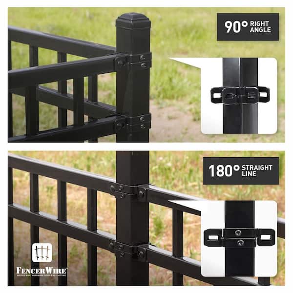 Fencer Wire Heavy Duty Metal Steel Bracket Connector for Fence Panel ...