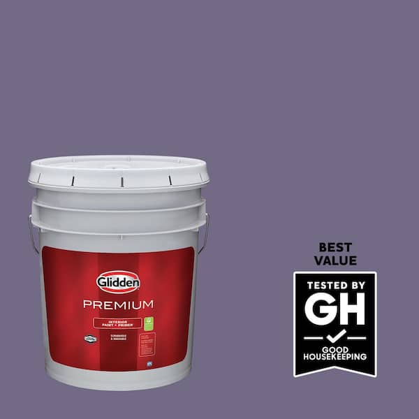 Glidden Premium 5 gal. PPG1174-6 Purple Rain Satin Interior Paint ...