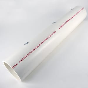 JM EAGLE 4 in. x 10 ft. Rigid PVC SDR35 Perforated Gravity Sewer Pipe ...