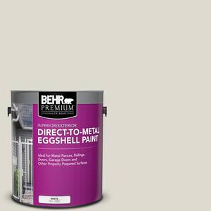 BEHR PREMIUM 1 gal. #GR-W11 Silver Ash Eggshell Direct to Metal ...