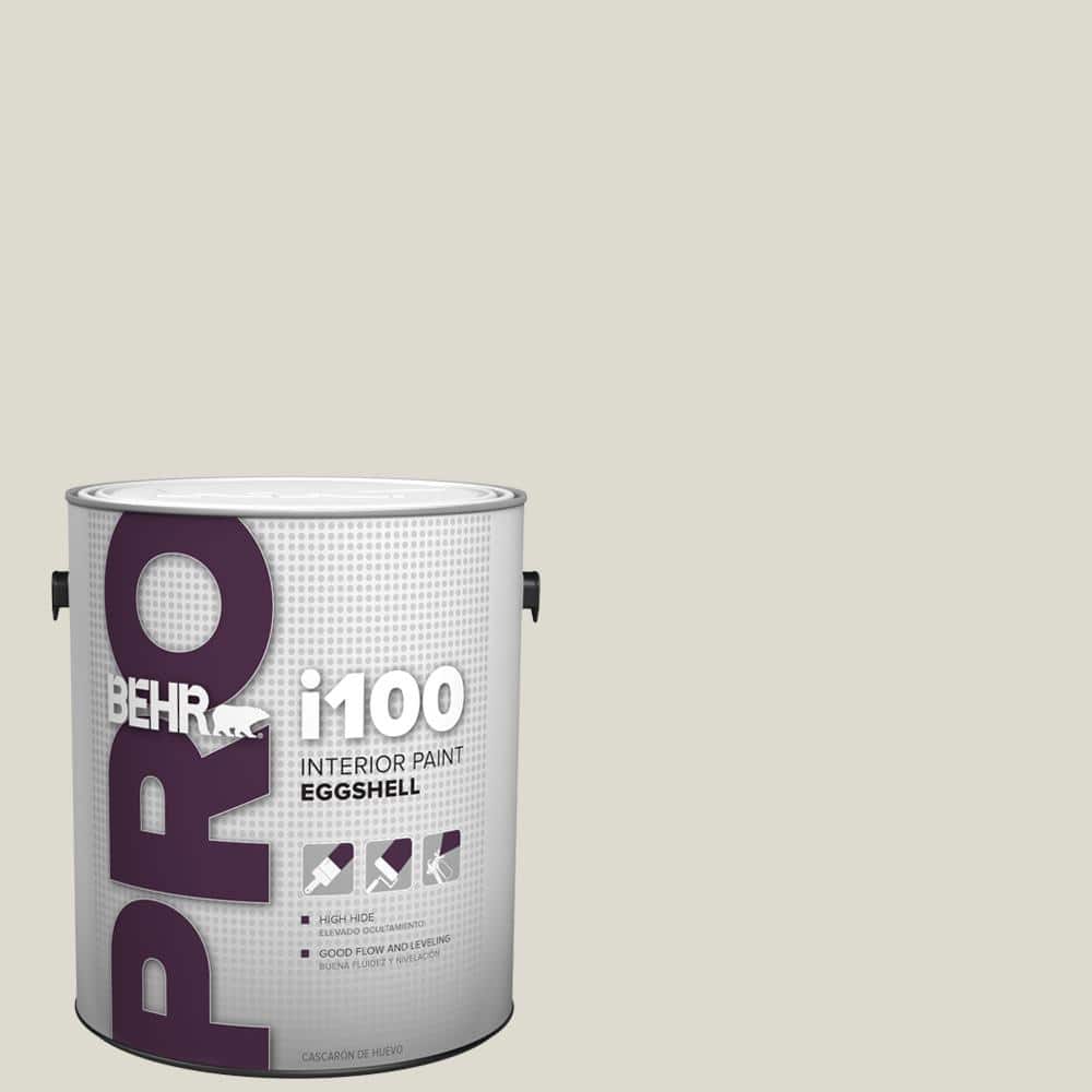 BEHR PRO 1 gal. #GR-W11 Silver Ash Eggshell Interior Paint PR13001 ...