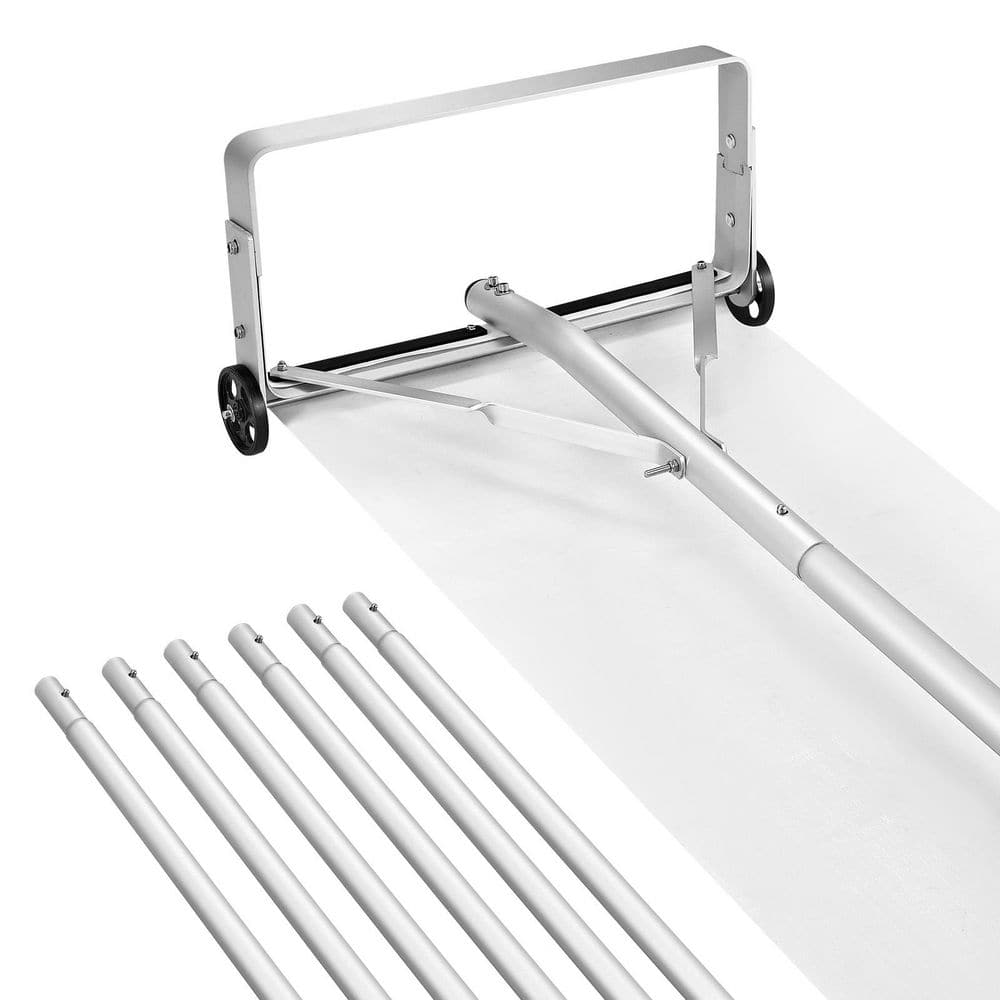 VEVOR Snow Roof Rake, 18.5 in. Aluminum Blade, 5.2-30 ft. Adjustable ...