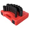 SUNEX TOOLS 1/2 in. Drive Deep SAE Impact Socket Set (19-Piece) 2641 ...