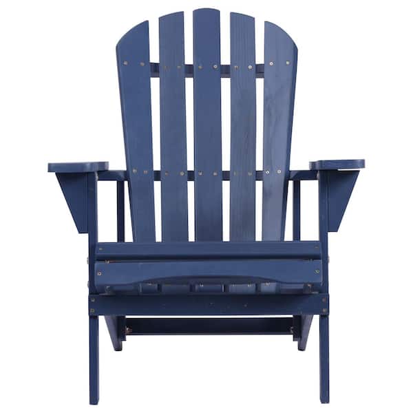 Navy Blue Outdoor Patio Furniture Wood Adirondack Chair FCBF11-913 ...