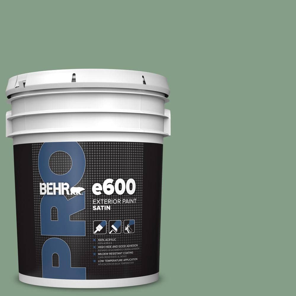 BEHR PRO 5 gal. #S410-5 Track Green Satin Exterior Paint PR64305 - The ...