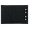 GE 30 in. 4 Burner Element Radiant Electric Cooktop in Stainless Steel ...