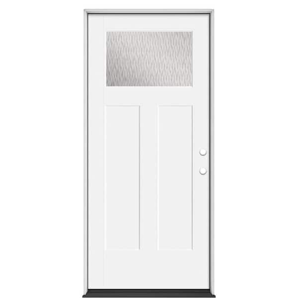 Masonite Double Water 36in x 80in Left Hand/Inswing 1/4 Lite Decorative ...