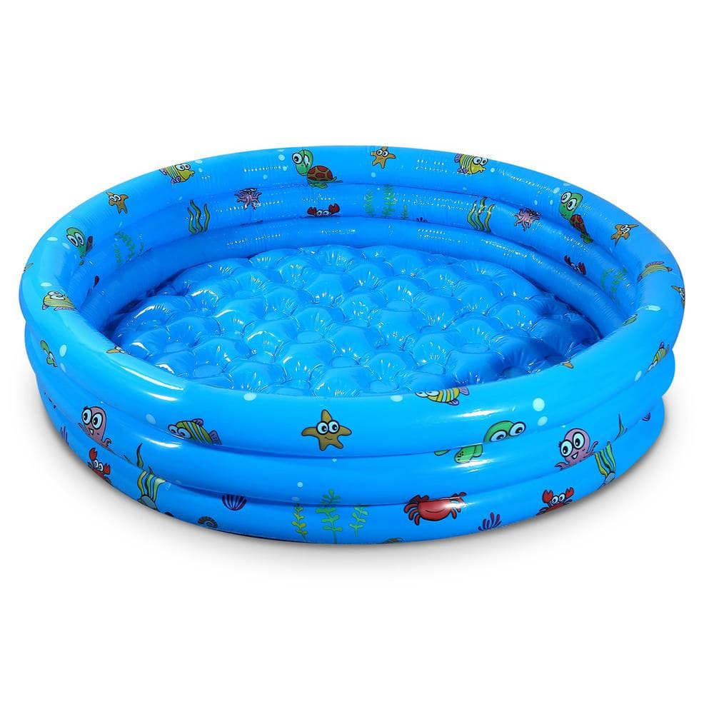 cenadinz 51 in. x 13 in. Inflatable Swimming Pool Blow Up Family Pool ...
