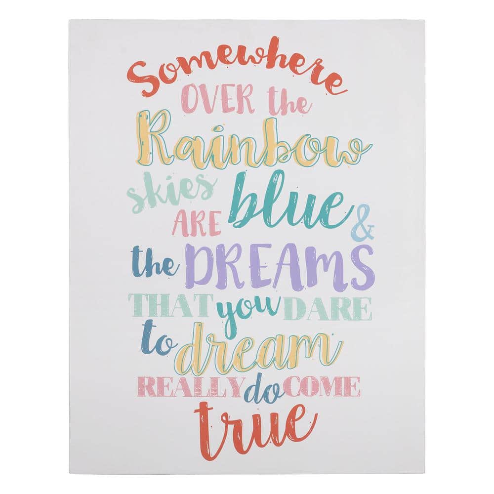 Stratton Home Decor Somewhere Over the Rainbow Wall Art S39238 - The ...