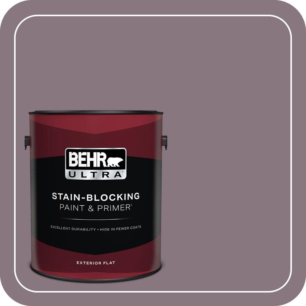 BEHR ULTRA 1 gal. #ECC-18-3 Blooming Wisteria Flat Exterior Paint ...