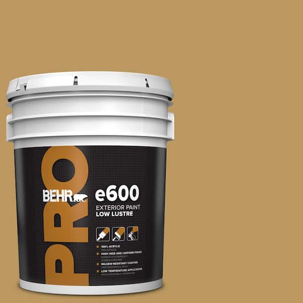 BEHR PRO 5 gal. #330F-5 Golden Bear Low Luster Exterior Paint PR62305 ...