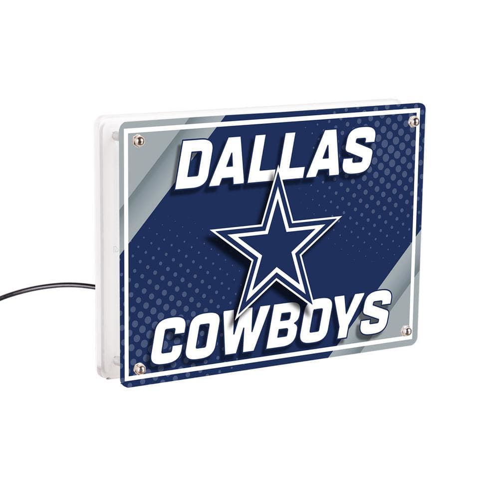Evergreen Dallas Cowboys NFL Football Blue Rectangle Desklite LED Decor ...