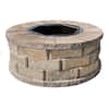 Pavestone 40 in. W x 16 in. H Rockwall Round Fire Pit Kit - Yukon ...