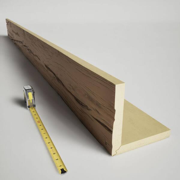 Ekena Millwork Endurathane 6 in. H x 6 in. W x 8 ft. L Riverwood ...